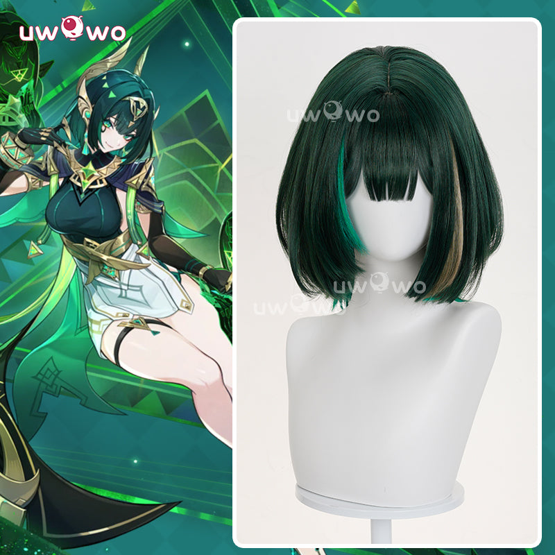 Uwowo Genshin Impact Nefer Cosplay Wig Middle Green Hair – Uwowo Cosplay