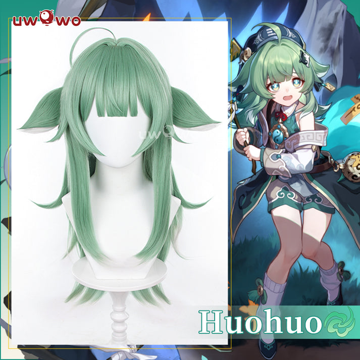 Uwowo Honkai Star Rail Huohuo HSR Huo Huo Cosplay Wig Green Middle Hai ...