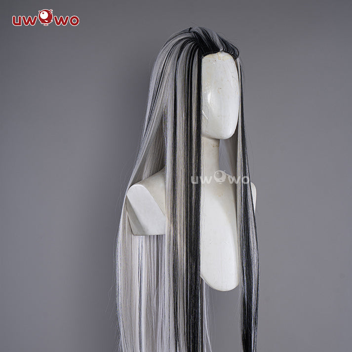 Uwowo Monster High Wig Frankie Cosplay Wig Black Silver Long Hair ...