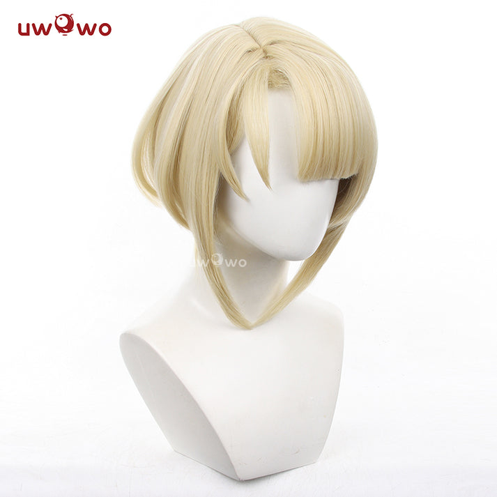 Uwowo Genshin Impact Fontaine Freminet Cosplay Wig Yellow Short Hair ...