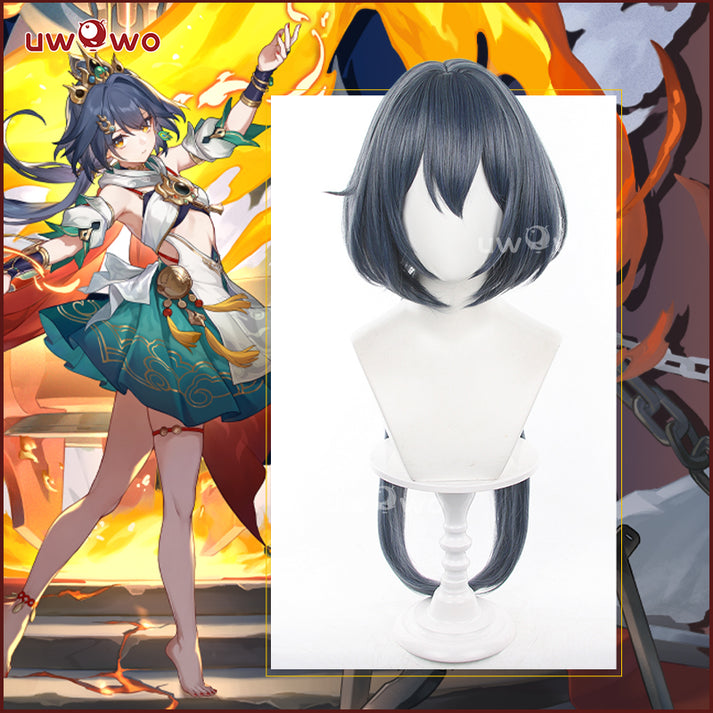Uwowo Game Honkai Star Rail HSR Yunli Yun Li Cosplay Wig Long Dark Blu ...