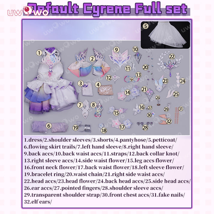 Uwowo Collab Series: Honkai Star Rail Ultimate Cyrene Cosplay Costume ...