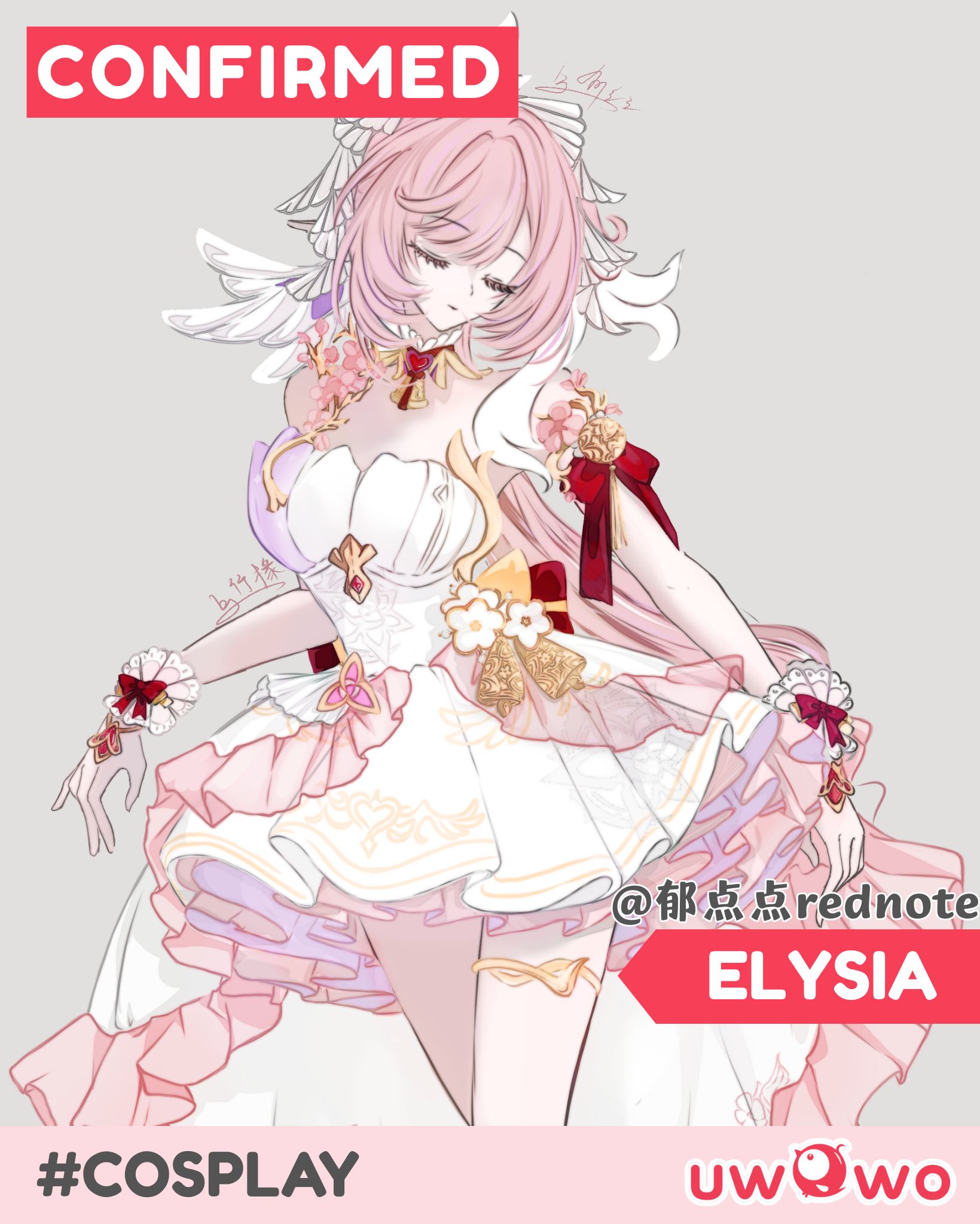 CONFIRMED Uwowo Game Honkai Impact 3: Elysia Fanart Seraphic Bloom Cos – Uwowo Cosplay