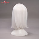 Uwowo Cosplay Gawr Gura Cosplay Wig Tail Shark GAWRGURA 40cm White Blu